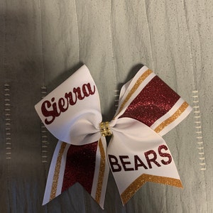 Glimmer Glitter Cheer Bow Key Chain | Etsy