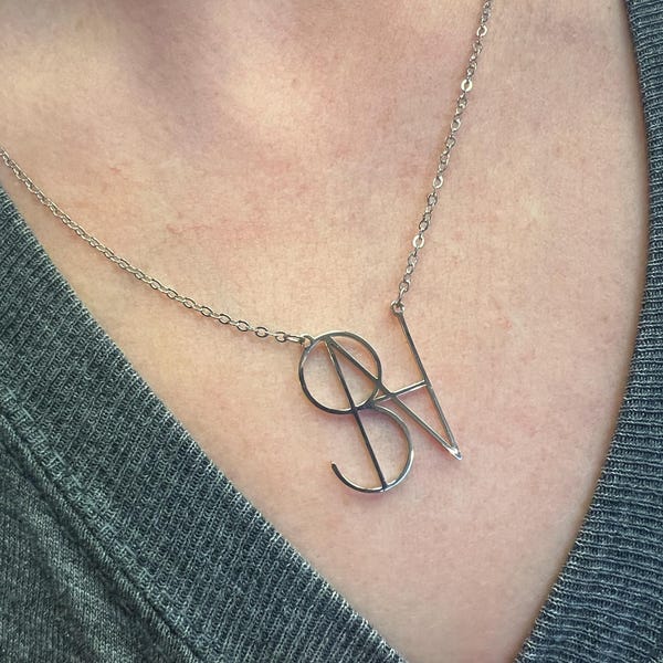 Sterling Silver Name Logo Necklace - Customized Monogram & Name ...