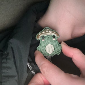 Cottagecore Toadstool Frog Badge Reel,id Badge Reel,retractable Badge ...