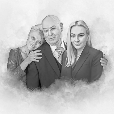 Remember Loved One Portrait, Lost Loved One Custom Portrait Gift ...