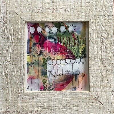 Slow Stitching Kit, Embroidery, Fabric Craft Kit Australian Wattle - Etsy