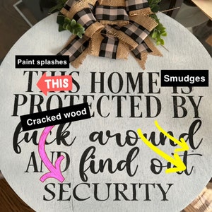 Rude Front Porch Leaner Sign 5 Foot Tall Reversible Front Porch Signs ...