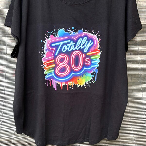 Totally 80s Retro Neon Party Shirt PNG for Sublimation - Etsy