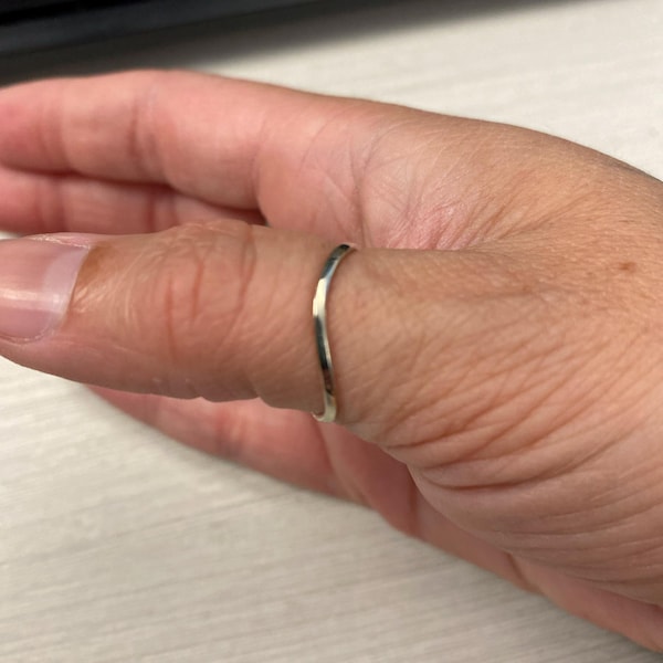 14k 10k Solid Gold Pinky Ring Baby Ring Midi Ring Newborn Ring Newborn Baby Ring Minimalist Ring ...