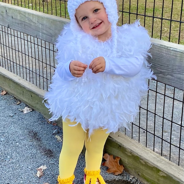 Feathered Baby Chicken Halloween Costume - Baby Girl Chick Costume ...