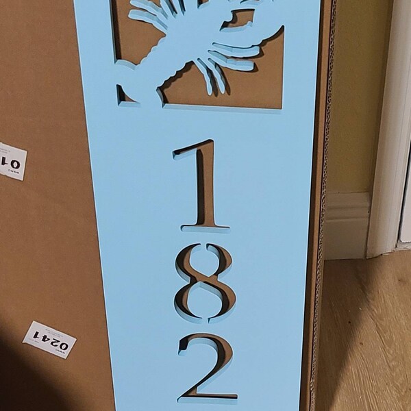 Vertical Sun Address Sign, Weatherproof PVC House Numbers, Coastal ...