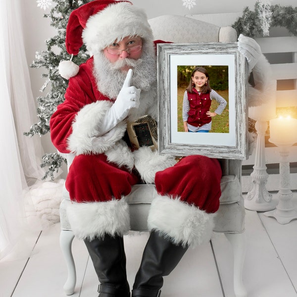 Your Photo Placed in a Santa Template : Personal Use - Etsy