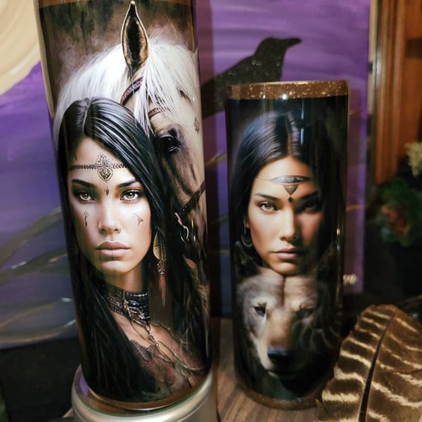 Muskogee Creek Native American Woman With a Horse Digital Download AI ...