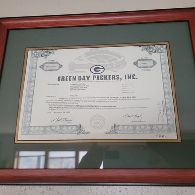 Green Bay Packer Stock Frame - Etsy