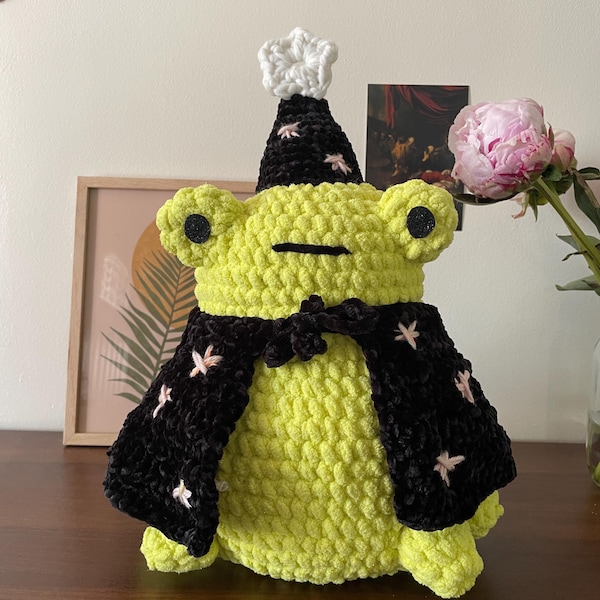 Jumbo Wizard Frog Crochet Pattern / Chunky Crochet Wizard Mage / US PDF ...