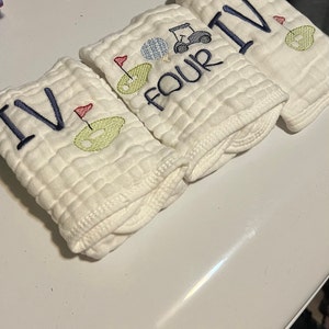 Fishing Personalized Baby Burp Cloths, Monogram, Embroidered, Baby Girl ...