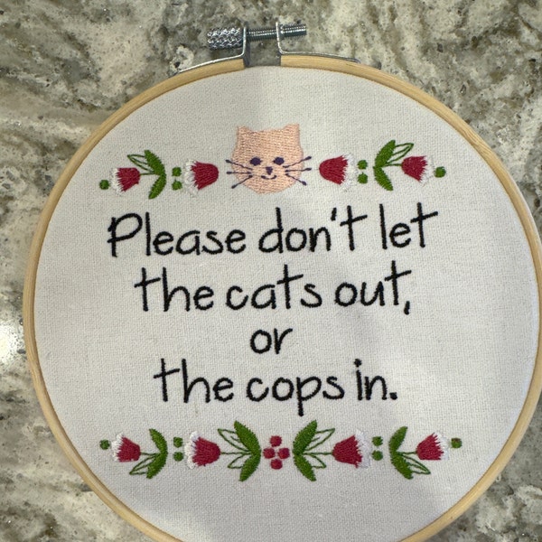 Please Leave by 9:00 6 Embroidered Décor - Etsy