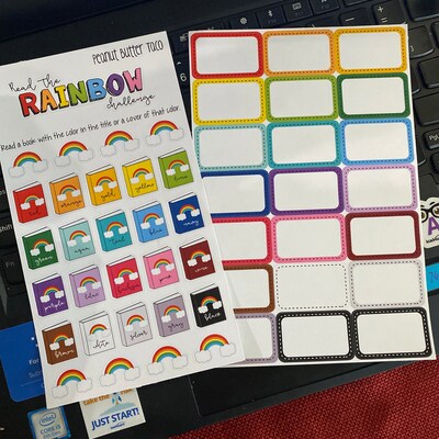 Read the Rainbow Reading Challenge Planner Stickers Reading Planner ...