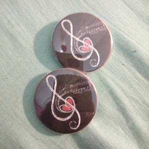 Music Button Pins - Etsy