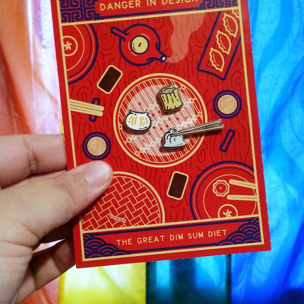 Dim Sum Enamel Pins Set - Etsy