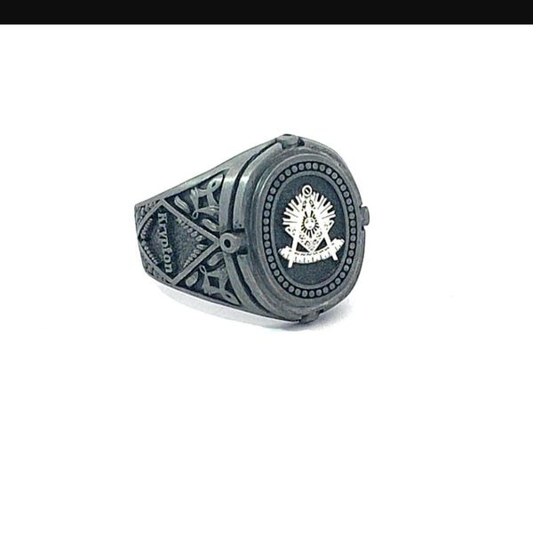 In Hoc Signo Vinces Masonic Ring, Freemason Signet Ring, in Hoc Signo ...