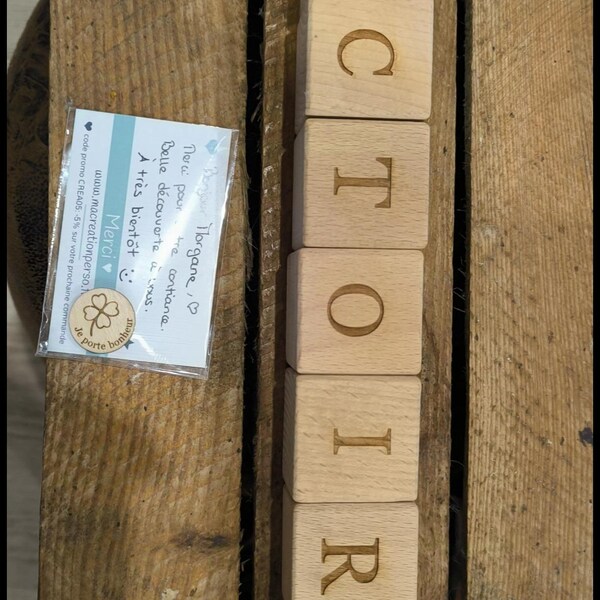 Personalized Wooden Cube - Wooden First Name Cube - Personalized 4 Cm ...