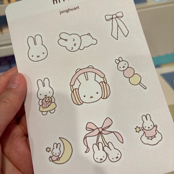 Bunny Rabbit Sticker Sheet - for Bullet Journal, Bujo, Planner ...
