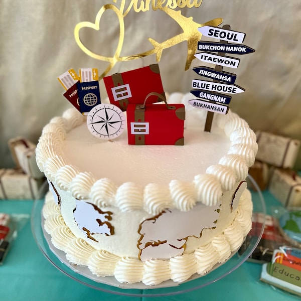 Traveler Cake Topper - Etsy