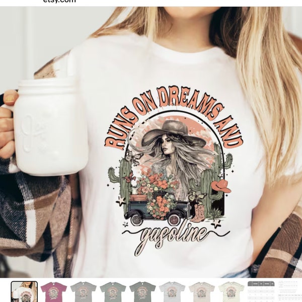 RUNS ON DREAMS and Gasoline Sweater, Country Music Sweater, Country ...