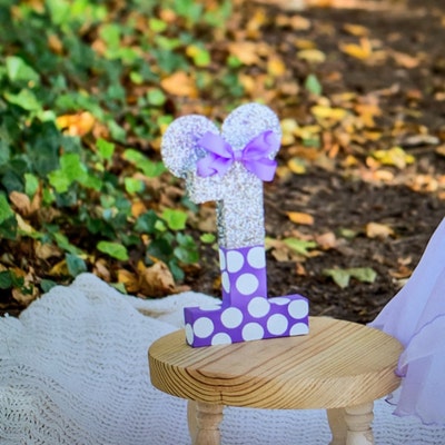 Minnie Mouse Inspired Photo Prop, Age Photo Prop, Paper Mache Number ...