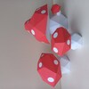 Mushrooms 3D Papercraft PDF SVG Template for DIY Low Poly - Etsy