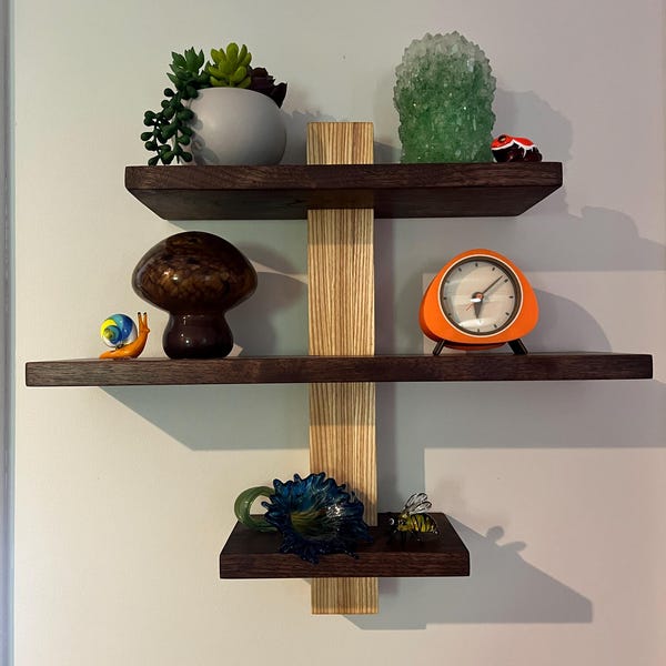 Mid Century Modern Shelves, Three Tier Art Shelf, Scandi, Art Deco, MCM ...