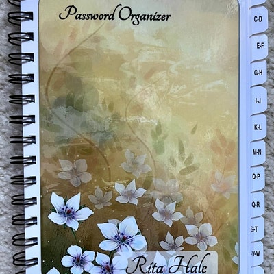Large Print PASSWORD Book Internet Address Book With A-Z Tabs ...