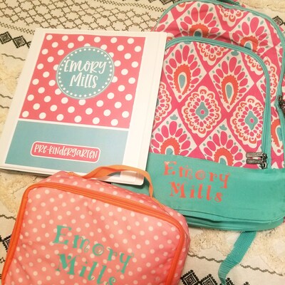 EDITABLE Binder Cover, Coral Turquoise Binder Cover, Back to School ...