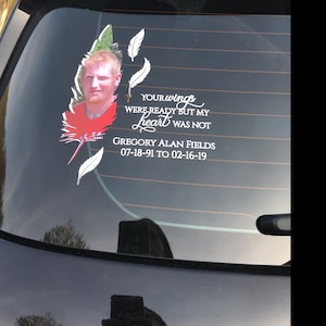 Rest in Peace Car Sticker RIP in Loving Memory Loss of Loved One Decal ...