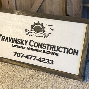 Raised Rustic Business Sign 3D Large Custom We Use Your - Etsy