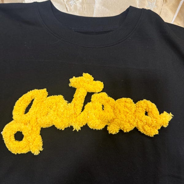 Cursive Yarn Embroidery Font - Machine Embroidery Font for Chenille ...