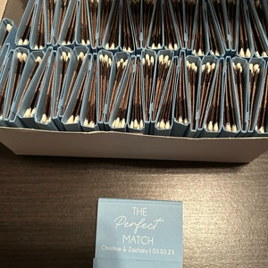 The Perfect Match Matchbooks Wedding Matchbook, Wedding Decor, Wedding ...