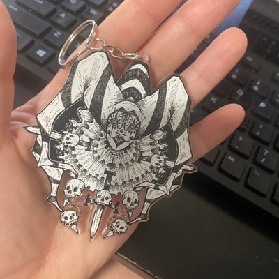 Death Jester Clear Acrylic Keychain - Etsy