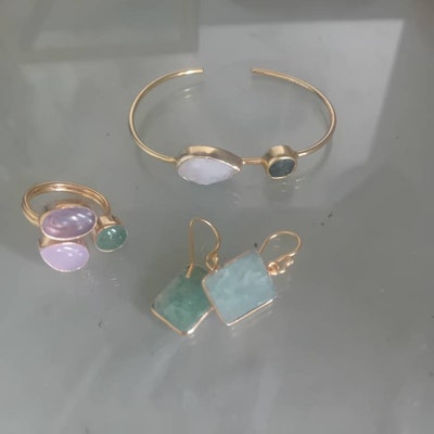 Doublet Quartz Earrings, Multi Color Doublet Quartz 925 Sterling Silver ...