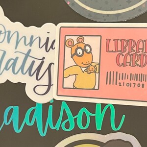 Arthur Library Card Sticker Kindle Sticker Bookish - Etsy