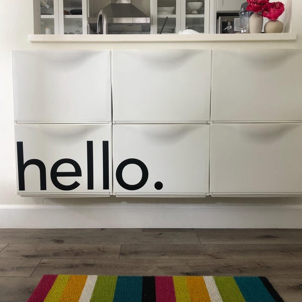 Hello. Wall Decal | Craft Room Decor | Entryway or Office Wall Sticker ...