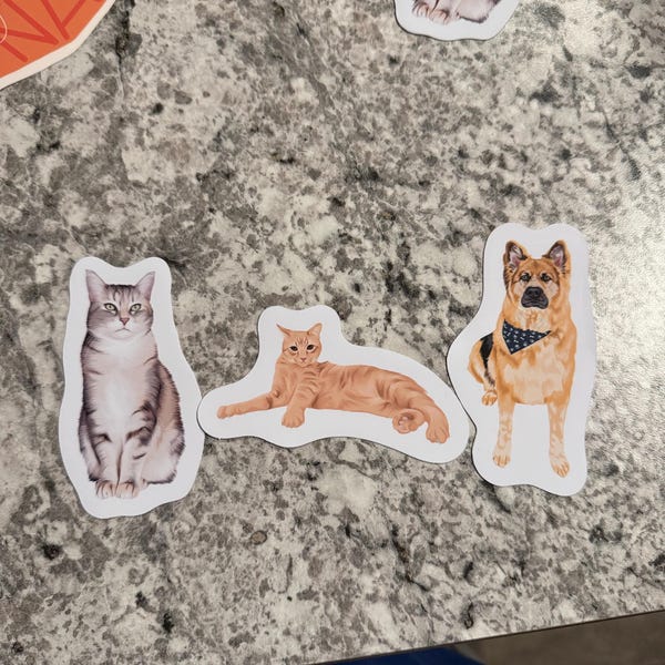 Personalized Dog Stickers Hand Drawn Custom Pet Sticker, Custom Dog ...