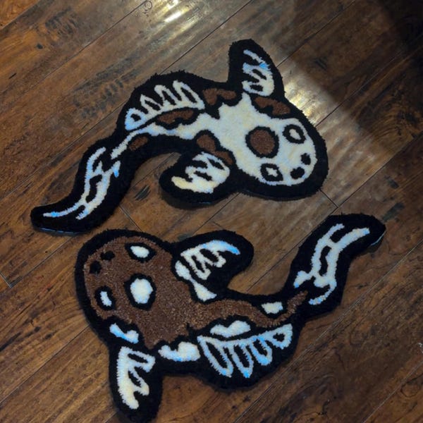 Koi Yin Yang Fish Rug | Custom Asian Tufted Rug | Fluffy & Soft Tufting ...