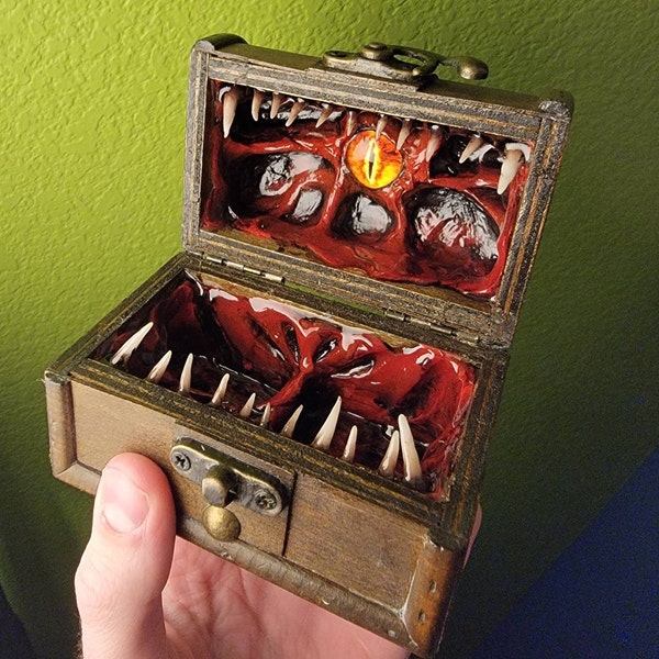 Red Brown Arched Wood Mimic Box - Etsy