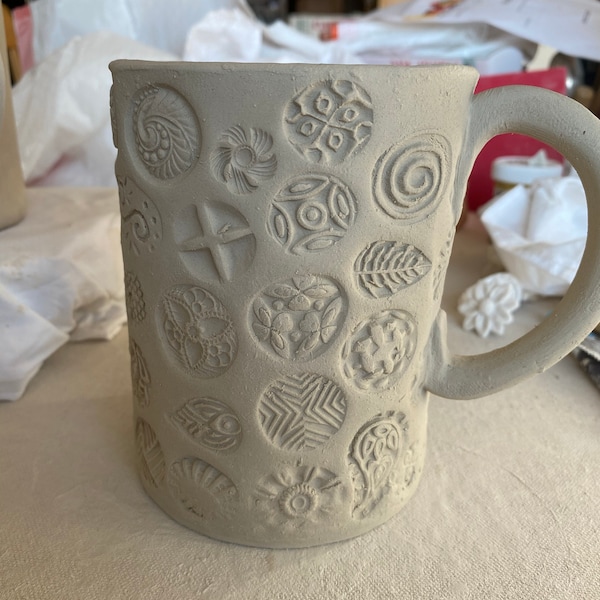 30 Ceramic BISQUE Texture STAMPS for CLAY, Pmc, Fimo, and More! - Many ...