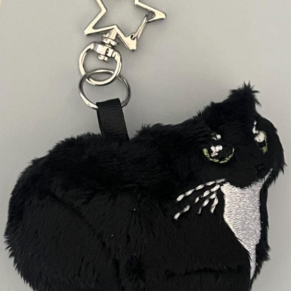 Maxwell Cat Keychain Plush - Etsy