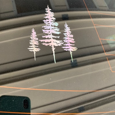 Fir Trees Vinyl Decal Vinyl Sticker, Car Window Decal, Yeti Cup Decal ...
