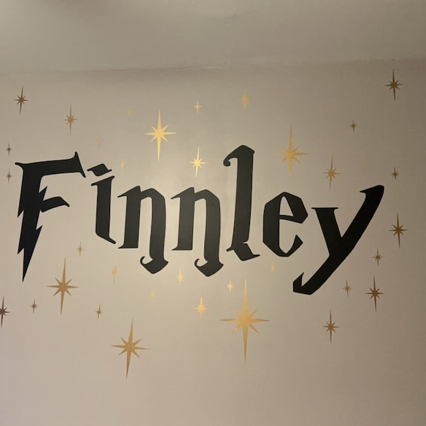 Wizard Name Wall Decal - Custom Name Wall Decal - Potter Name Decal ...