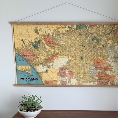 Map of Los Angeles Large Wall Map Los Angeles Map Fine Print on Paper ...