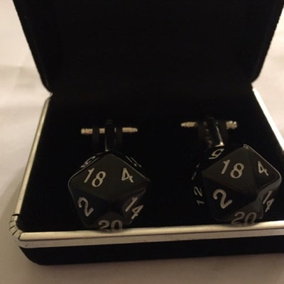 20 SIDED DICE CUFFLINKS / Gift for Him / Unique Gift / Upcycled ...