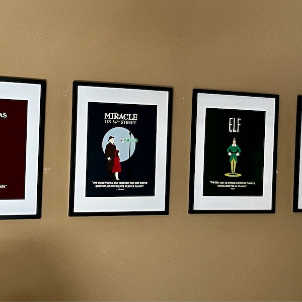 Christmas Movie Print Pack- Minimalist Posters With Quotes From the ...