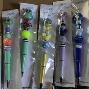 Mickey and Friends Autograph Pen, Beaded Ballpoint Pen With Disney ...