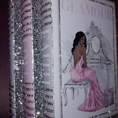 Bling Decor Glam Book Stack Custom Made Bling Books Stack of 3 Pink ...