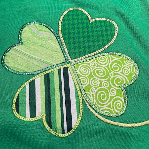 4 Leaf Clover Shamrock Digital Machine Embroidery Applique Design 4 ...